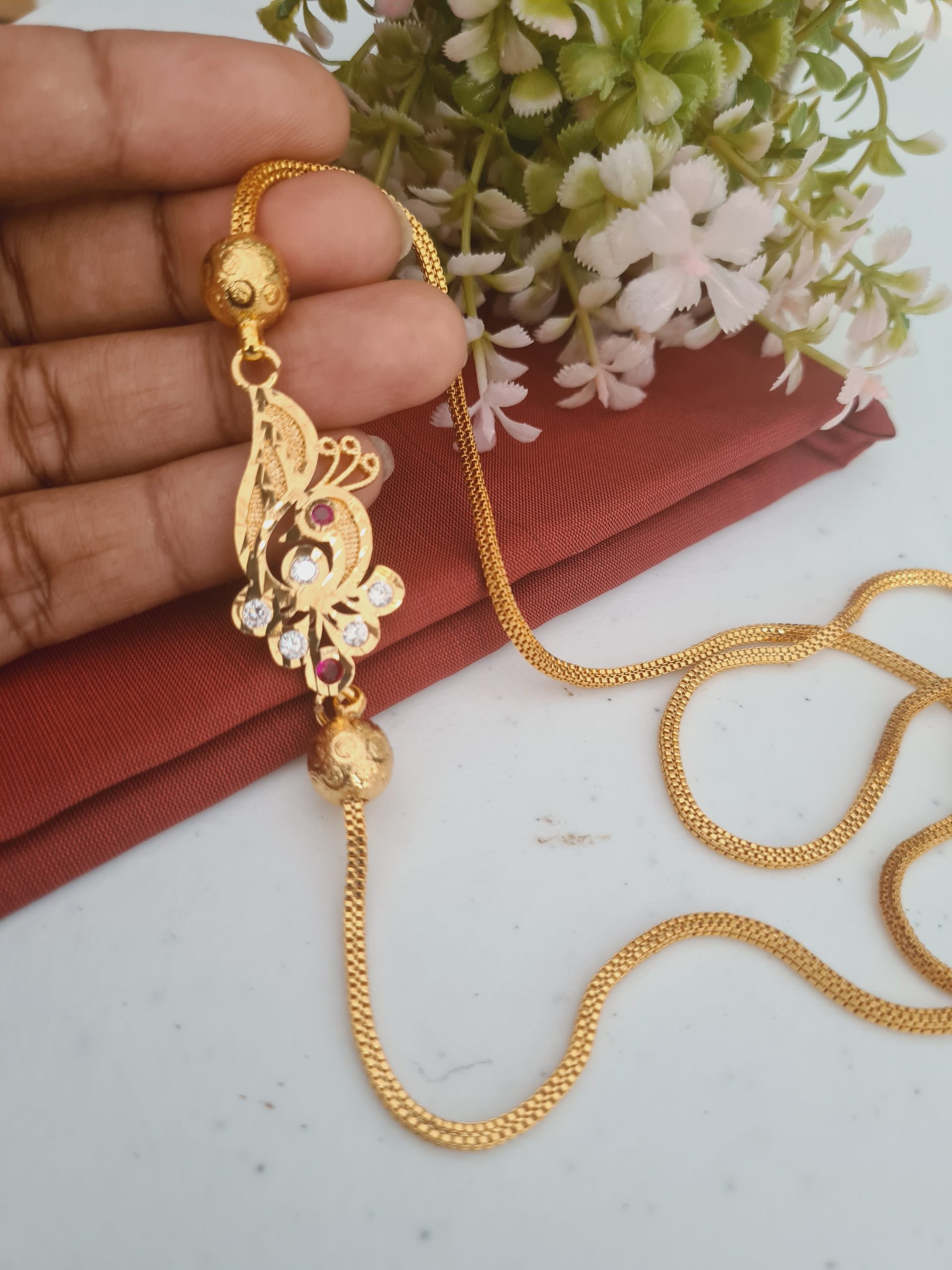 Peacock Thali chain-7001 – Sarah Collection