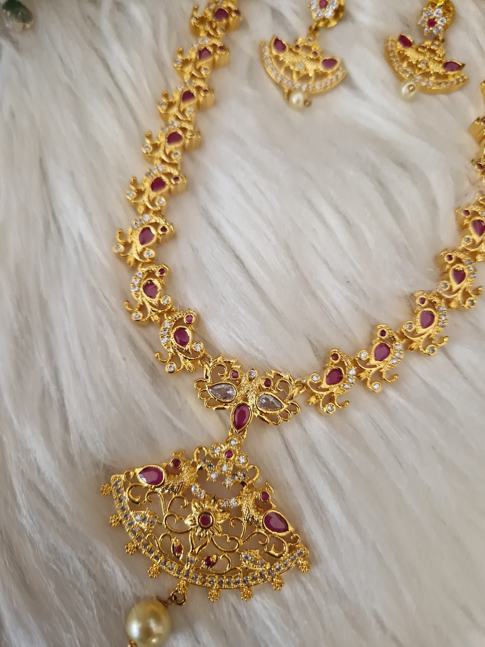Micro gold Neck set-275 – Sarah Collection